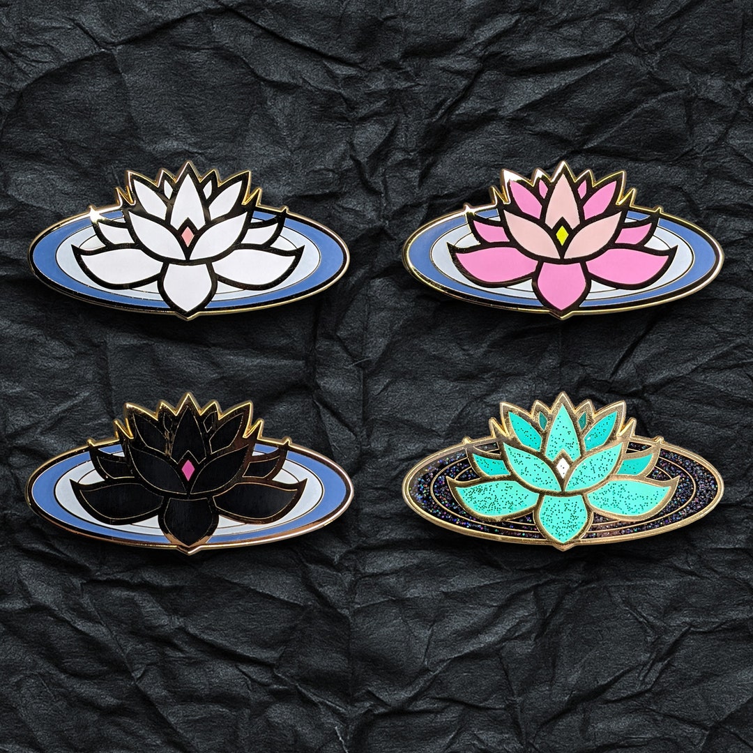Lotus Enamel Pins Collectible Lapel Pins Asian Flower - Etsy