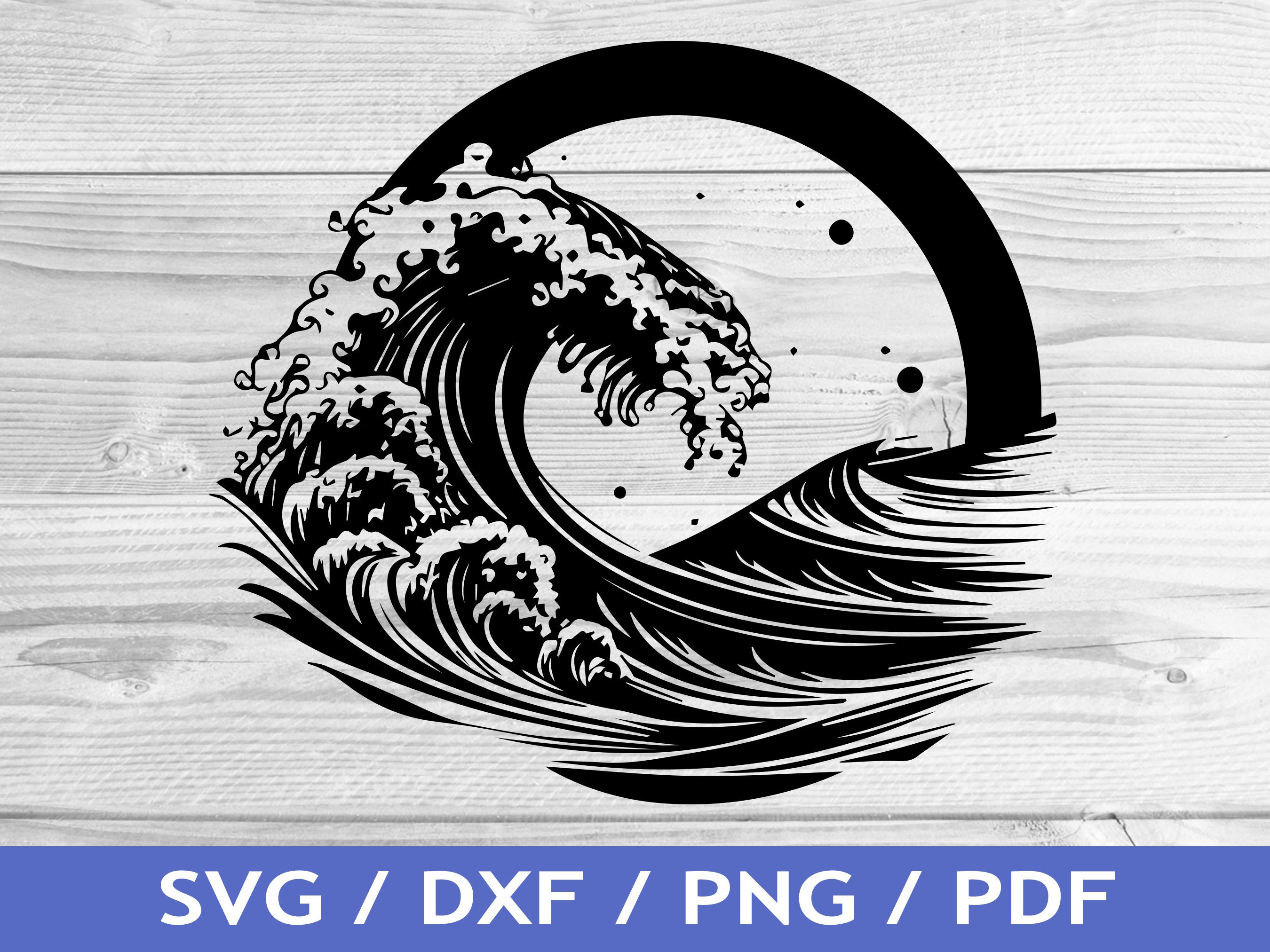 Japanese Waves Stencil