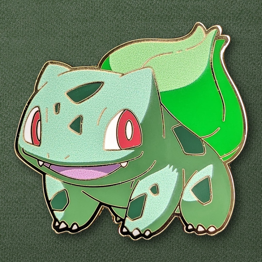 Bulbasaur Enamel Pin Pokemon Pin, Grass Starter Pin, Video Game Brooch ...
