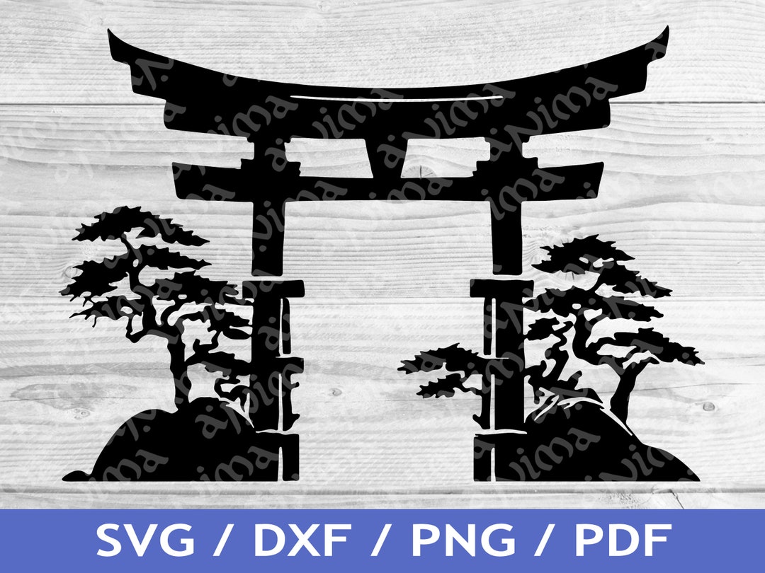 Torii Gate SVG Cut Out / Japanese Cricut Design / Japanese Vector ...