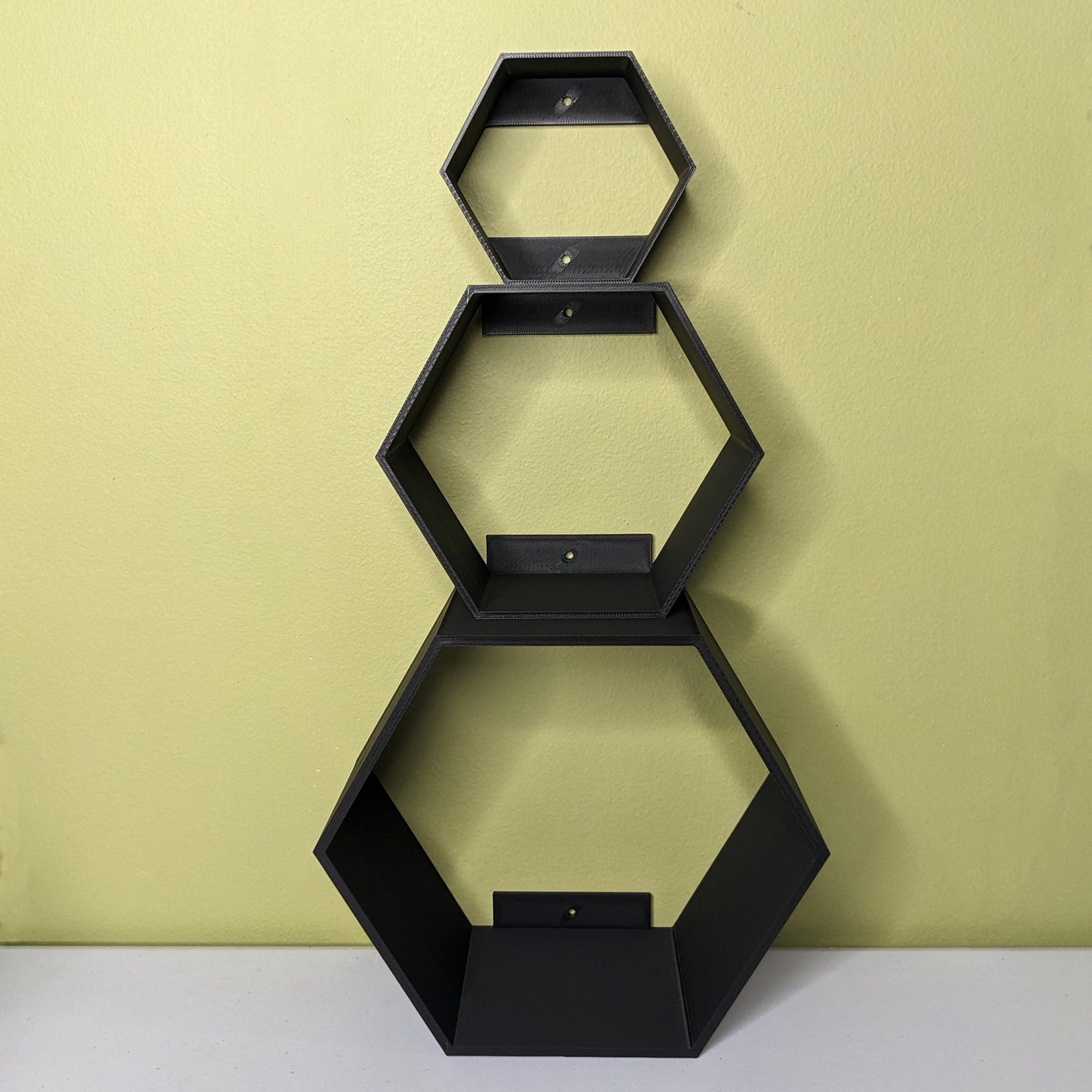 Modern Hexagon Wall Shelves STL Files | 3D Printable Wall Decor ...