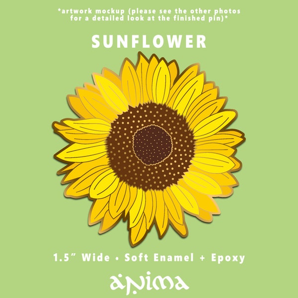 Sunflower Lapel Pin - Etsy