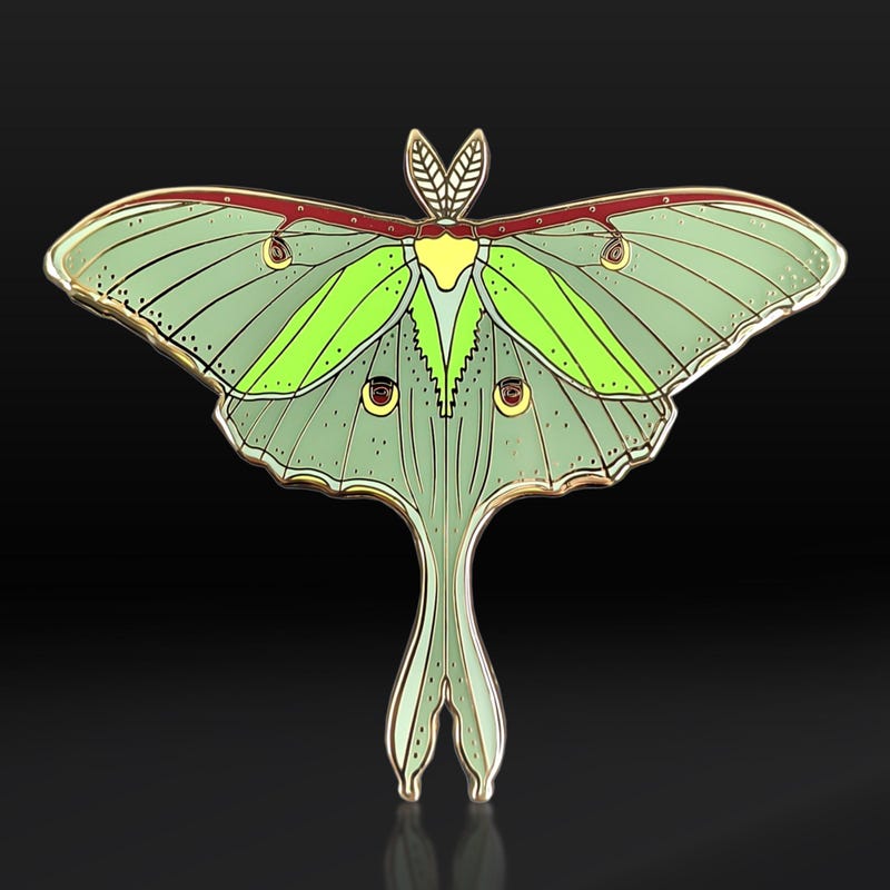 Luna Moth Pin - Etsy