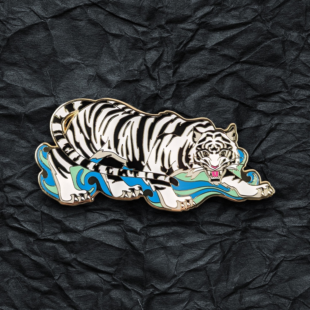 Byakko baihu the White Tiger Enamel Pin Limited Edition - Etsy