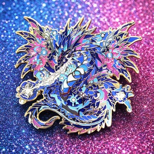 Dragon Enamel Pin | Lightning Dragon Hard Enamel Collectible Pin 3.25 ...
