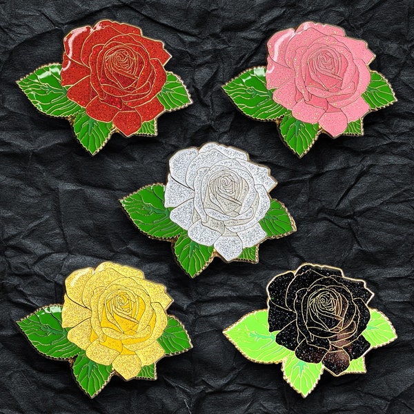 Yellow Rose Pin - Etsy