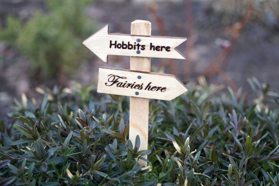 Fairy Garden Sign Fairy Garden Decor Fairy Sign Post Fairy - Etsy