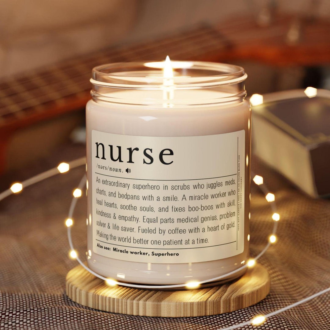 Nurse Definition Scented Candle, Nurse Appreciation Gift, Nurse Thank ...