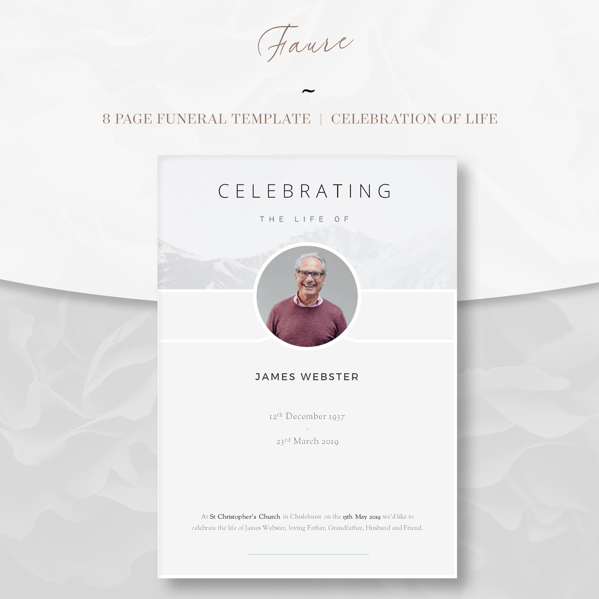 Funeral Service Template | Template for Funeral Ceremony | Remembering ...