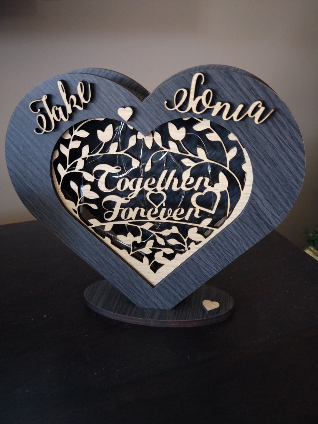 Unique Together Forever Light Box With Fairy Lights Inside - Etsy