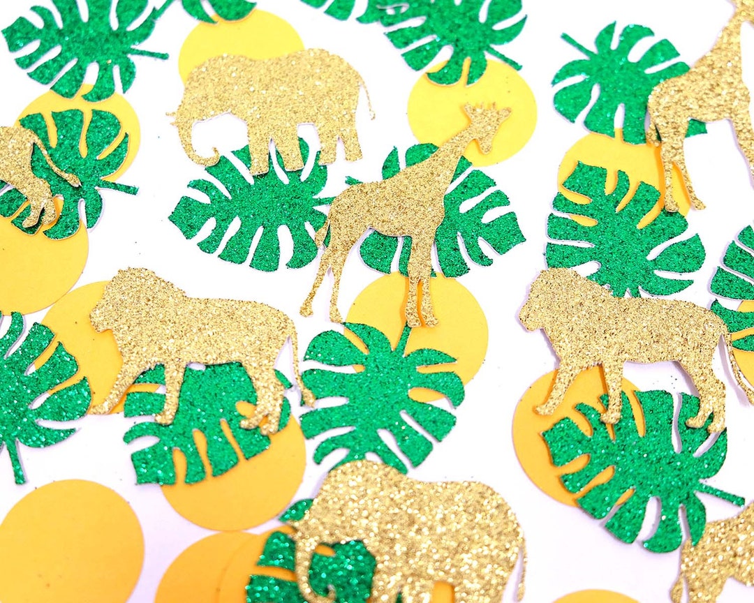 Safari Confetti, Jungle Confetti, Safari Party Decor, Safari Wedding ...