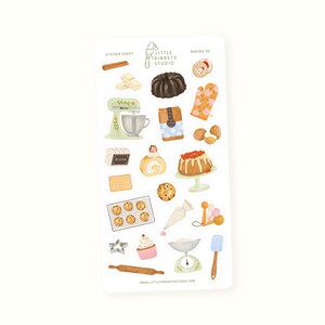 Baking Sticker Sheet, Planner Stickers, Cupcake Stickers, Kitchen ...
