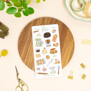 Baking Sticker Sheet, Planner Stickers, Cupcake Stickers, Kitchen ...