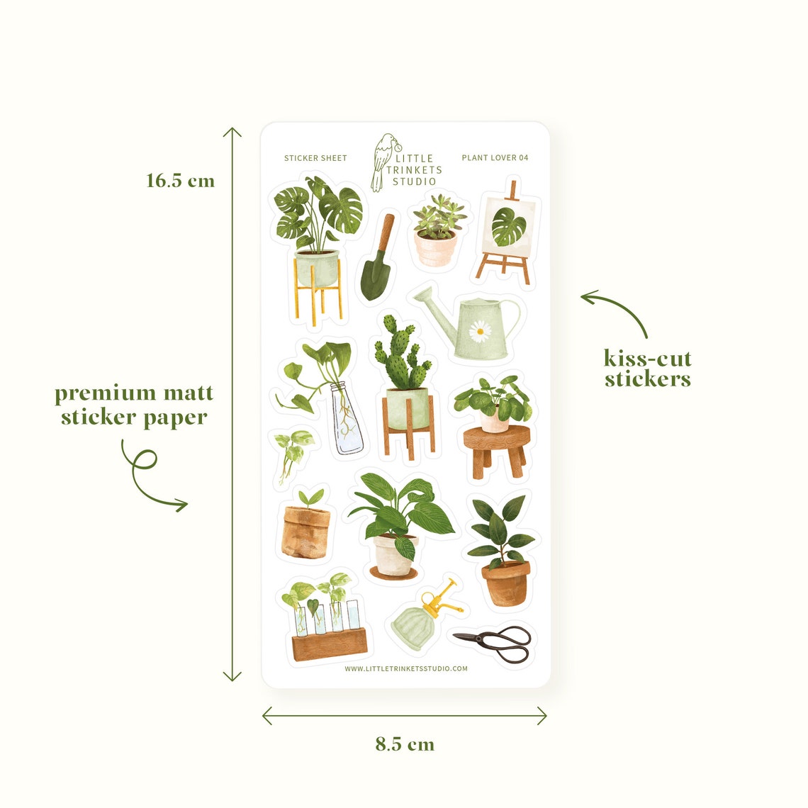 House Plant Sticker Sheet, Planner Stickers, Monstera Sticker, Plant ...