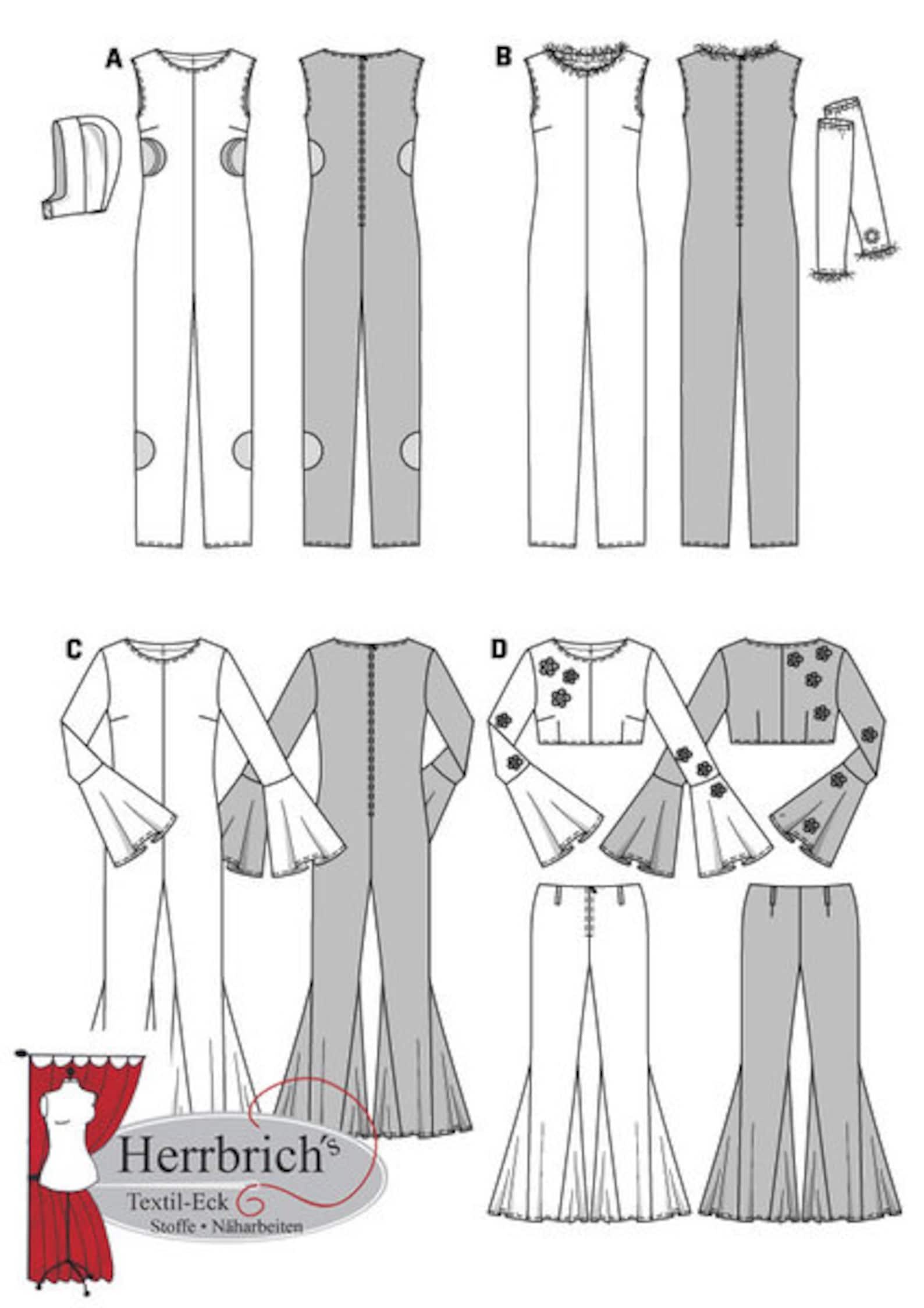 Burda Sewing Pattern 2511 Hippy Jumpsuit - Etsy