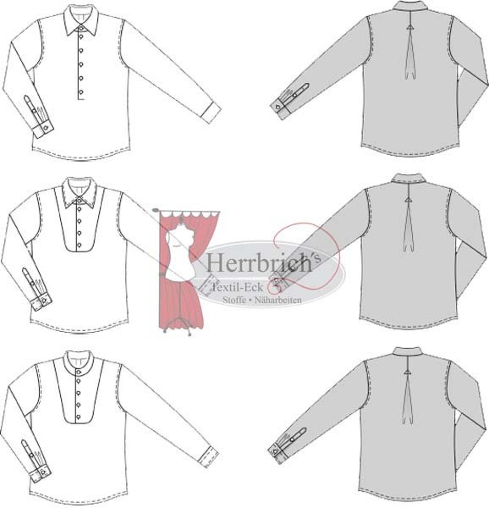 Burda Schnittmuster 7525 Herren Männer Hemd 44 54 | Etsy