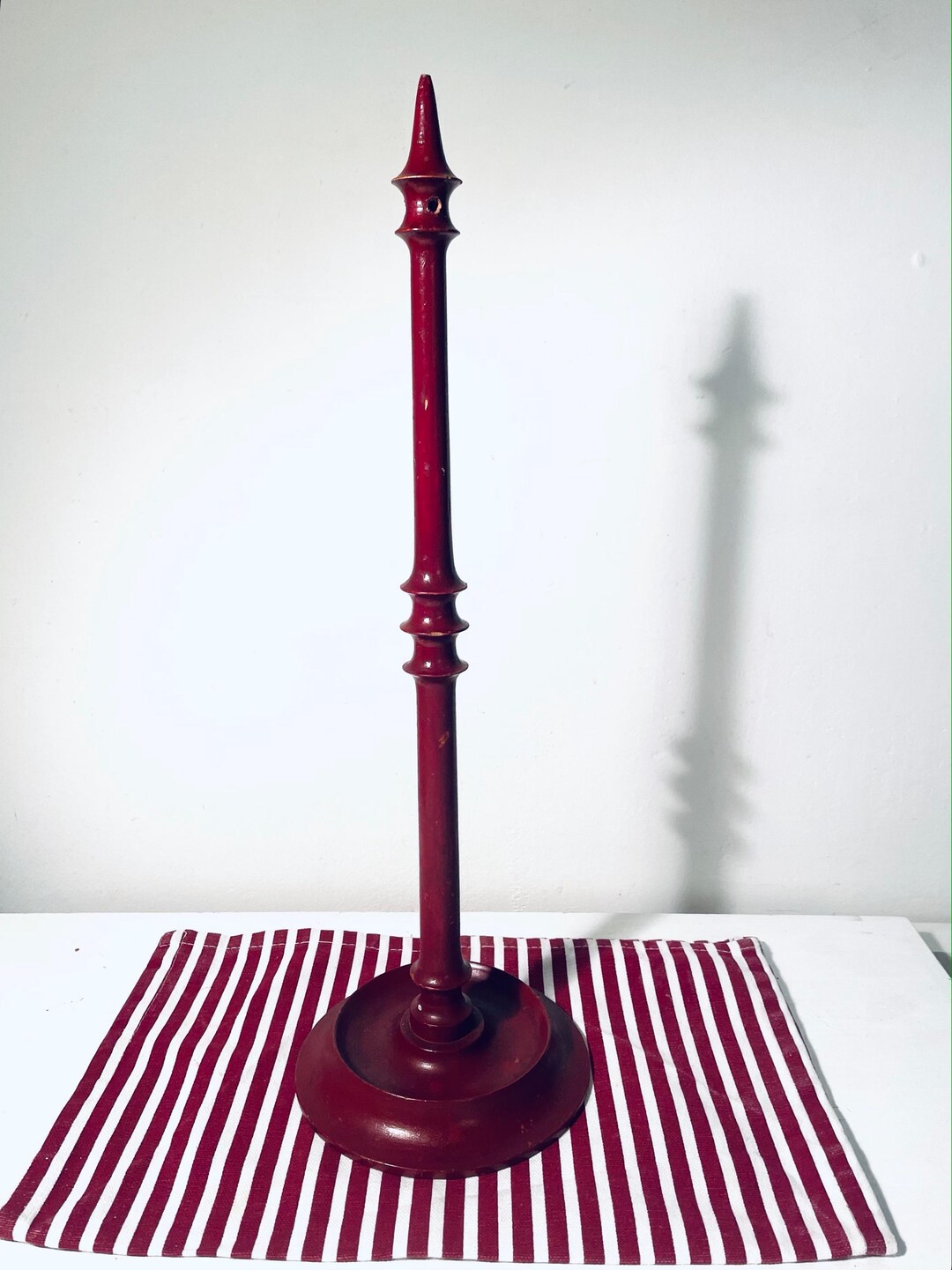 Antique Advent Wreath Stand 20s 40 Cm Candle Holder Wine Red Wood ...