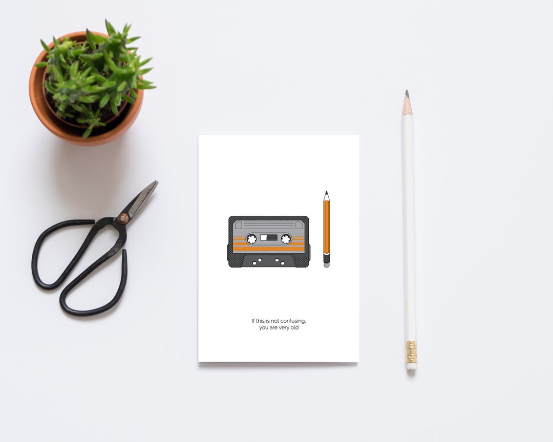 You're Very Old Greeting Card Birthday Card Funny Retro Nerd Sarcastic ...