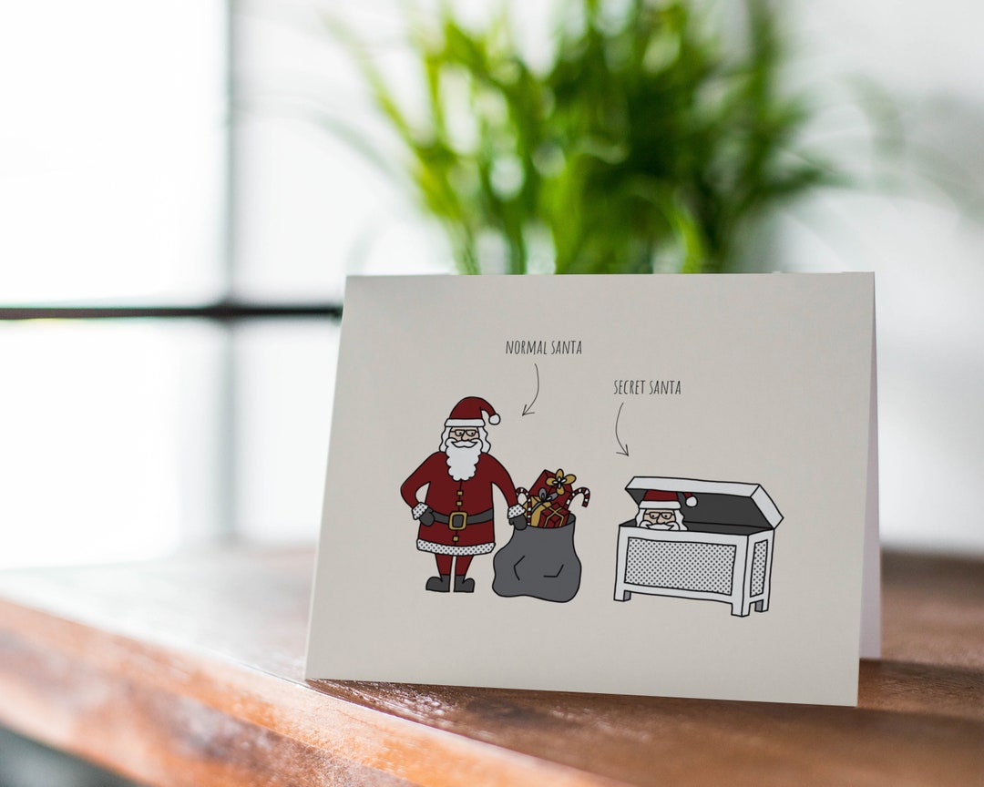 Secret Santa | Greeting Card | Christmas Card | Funny Card - Etsy Australia