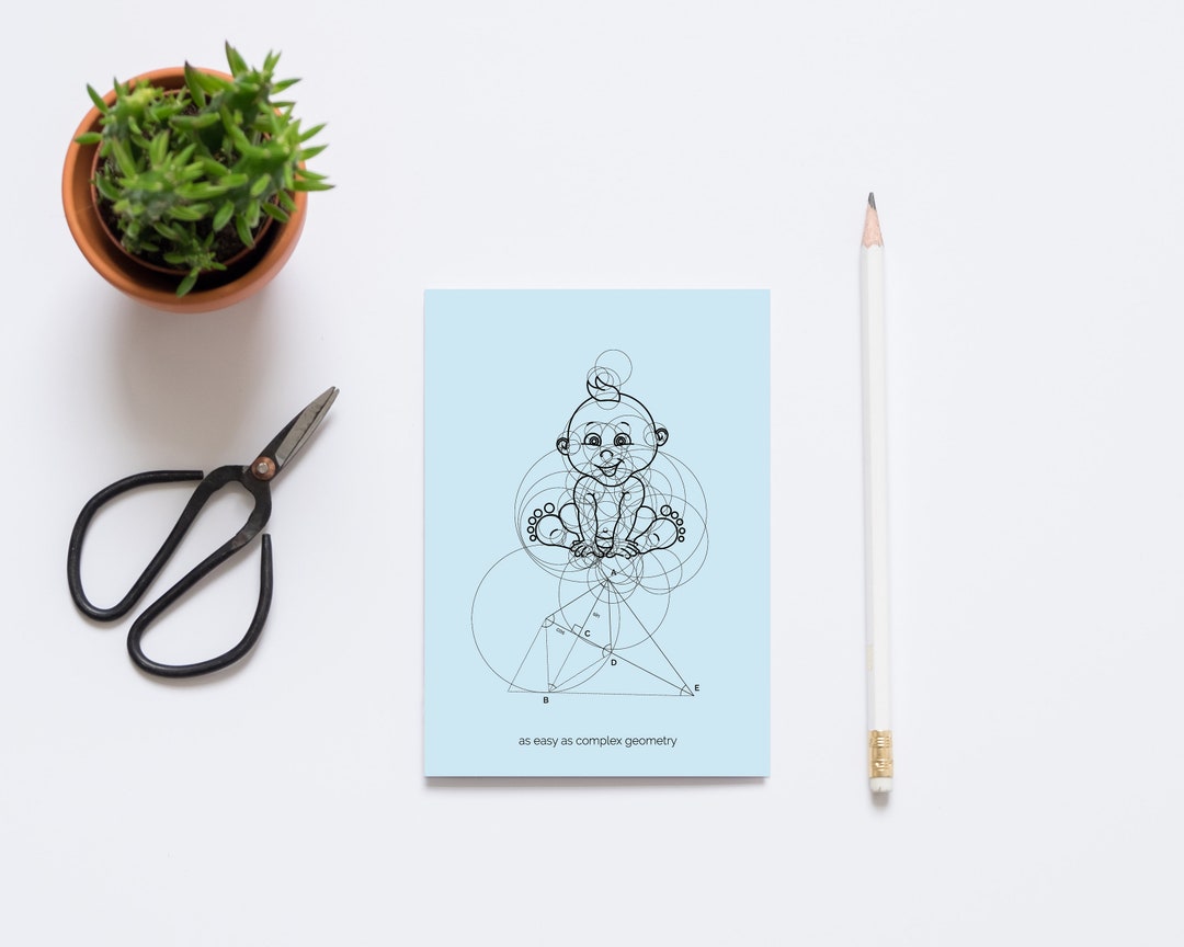 Complex Geometry | Greeting Card | Baby Card | Funny Card | Nerdy Card ...