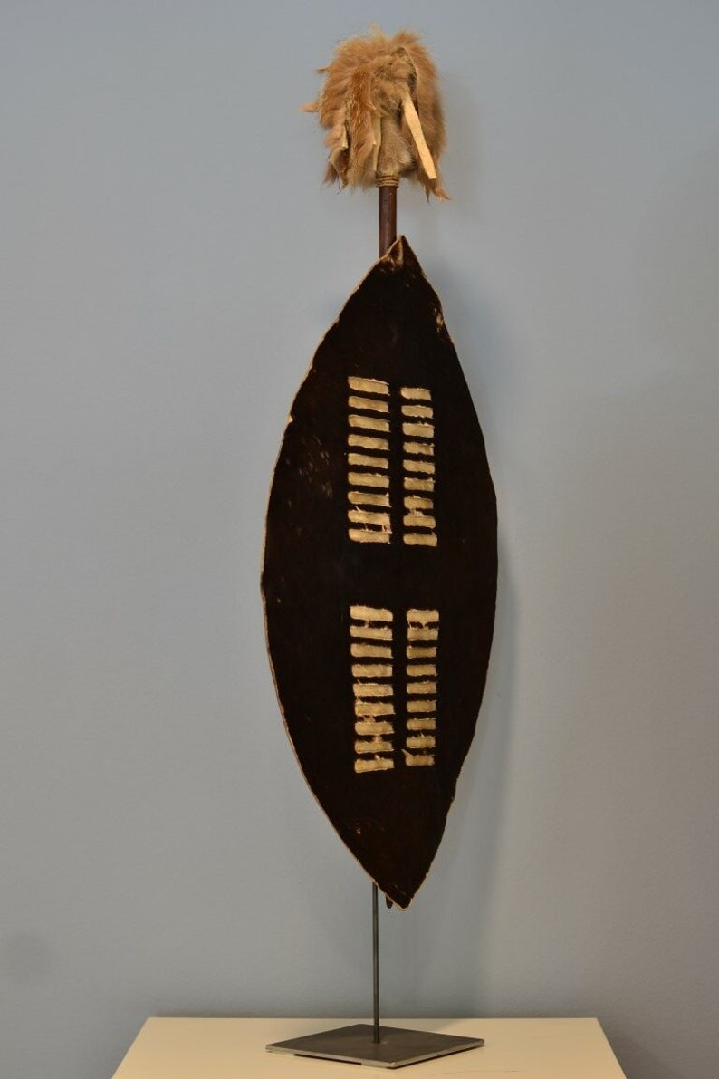 Shield Zulu With Feathers - South Africa - Etsy
