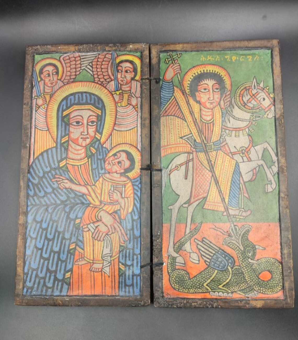 TRAVEL ICON Marian From Axum With Image of St. George - Etsy