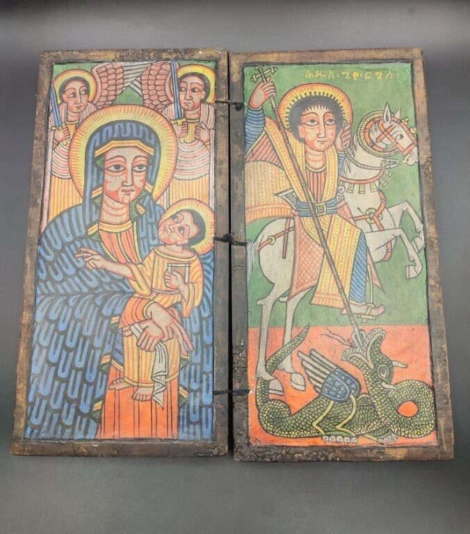 TRAVEL ICON Marian From Axum With Image of St. George - Etsy