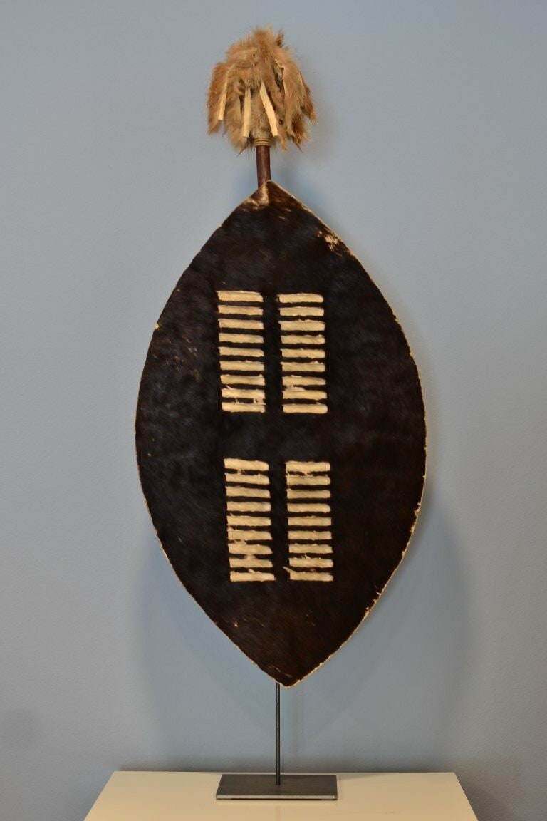 Shield Zulu With Feathers - South Africa - Etsy
