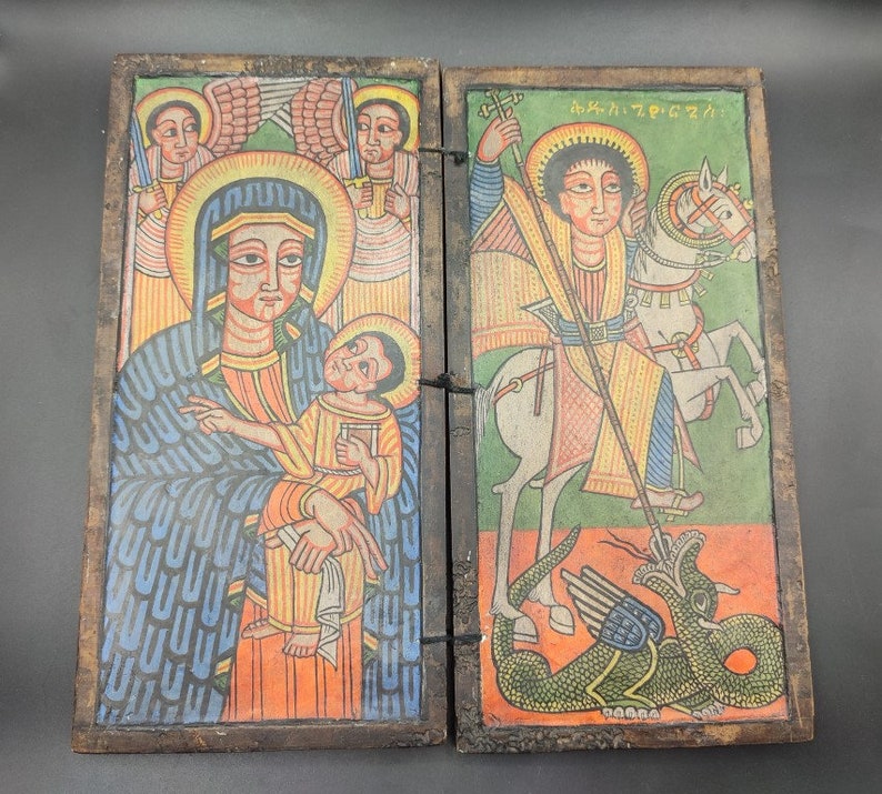 TRAVEL ICON Marian From Axum With Image of St. George - Etsy