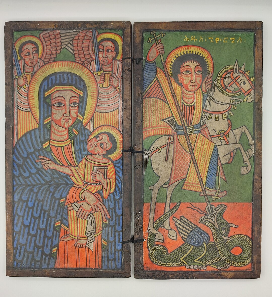TRAVEL ICON Marian From Axum With Image of St. George Ethiopia - Etsy