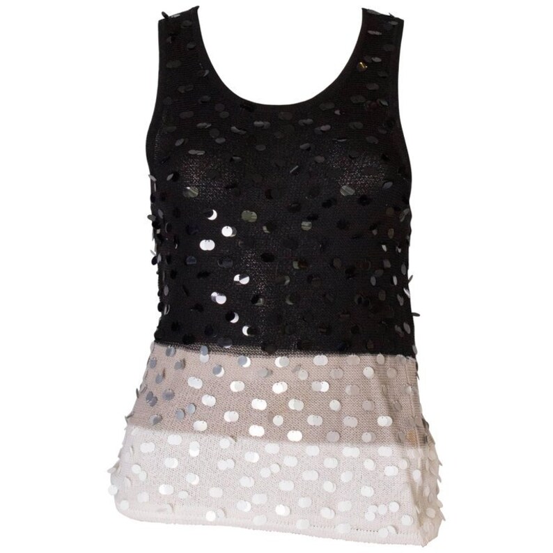 A 1990s Vintage Sonia Rykiel Knitted and Beaded Tank Top - Etsy