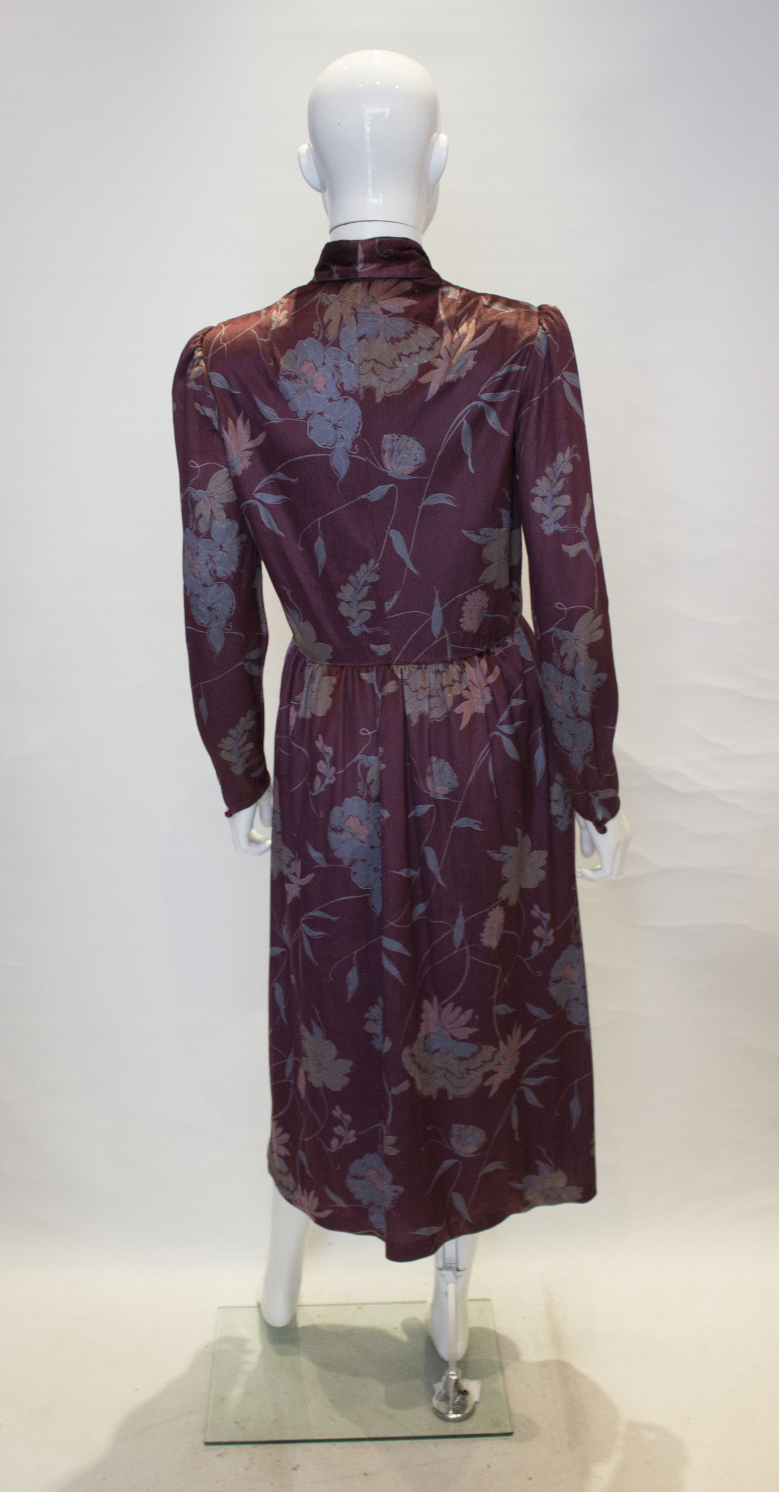 A Vintage 1970s Susan Small Velvet Floral Day Dress - Etsy