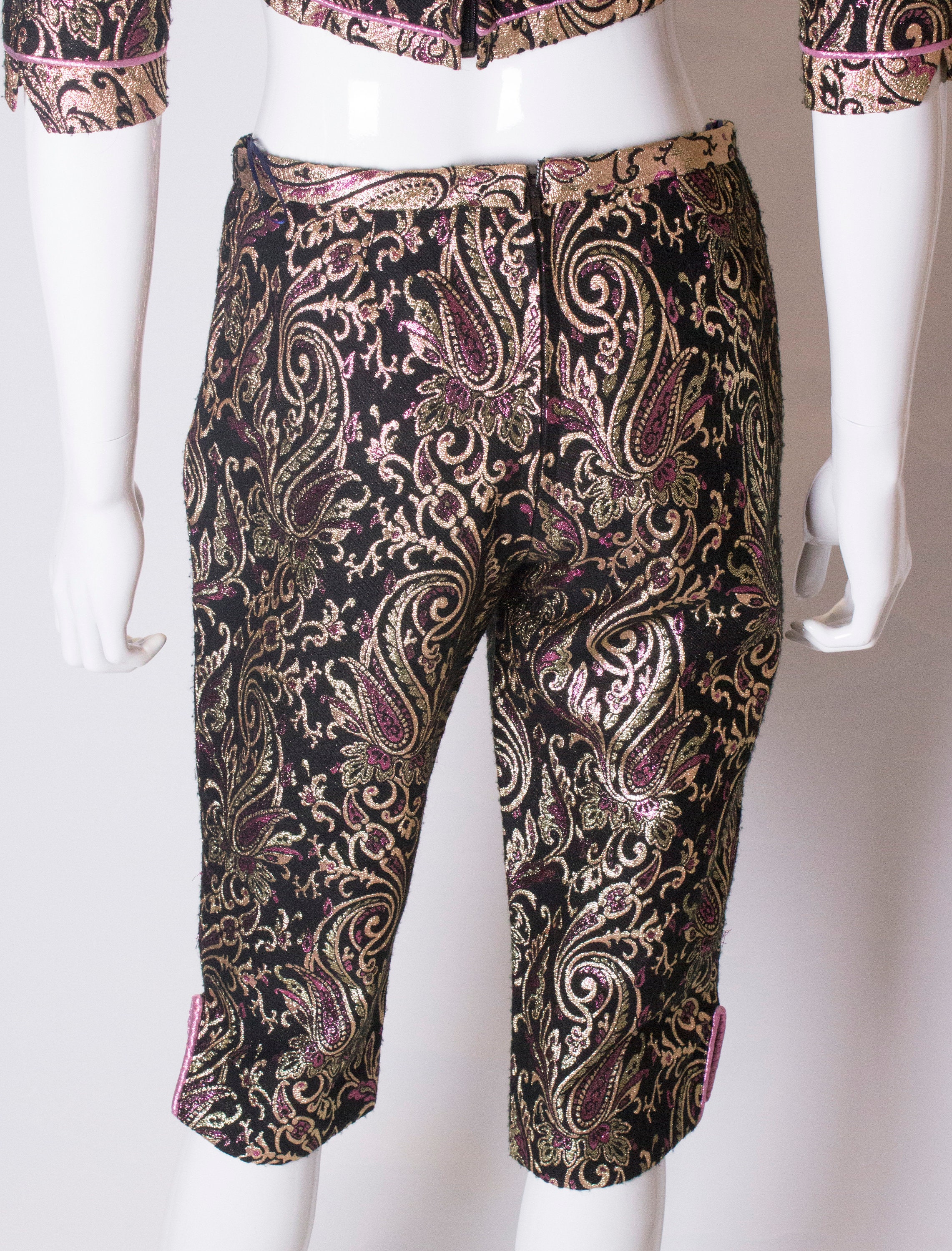 A Vintage 1970s Metalic Brocade Shorts - Etsy