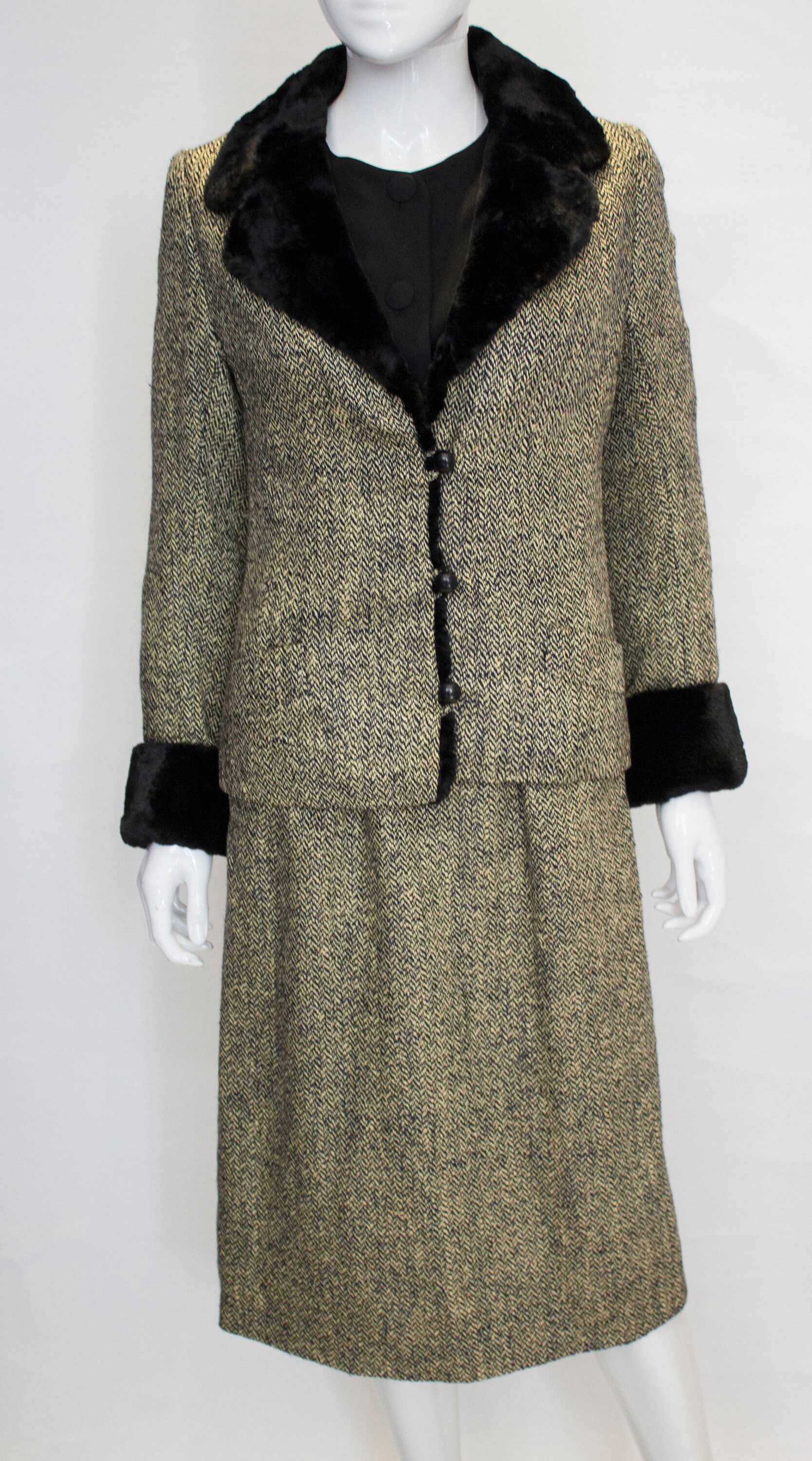 A Vintage 1960s Hartnell Wool Dress and Jacket Suit - Etsy