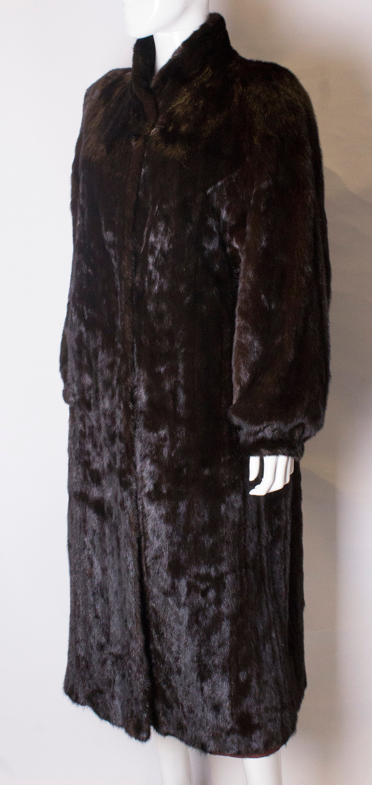 A Vintage 1980s Dark Brown Long Glossy Mink Coat - Etsy