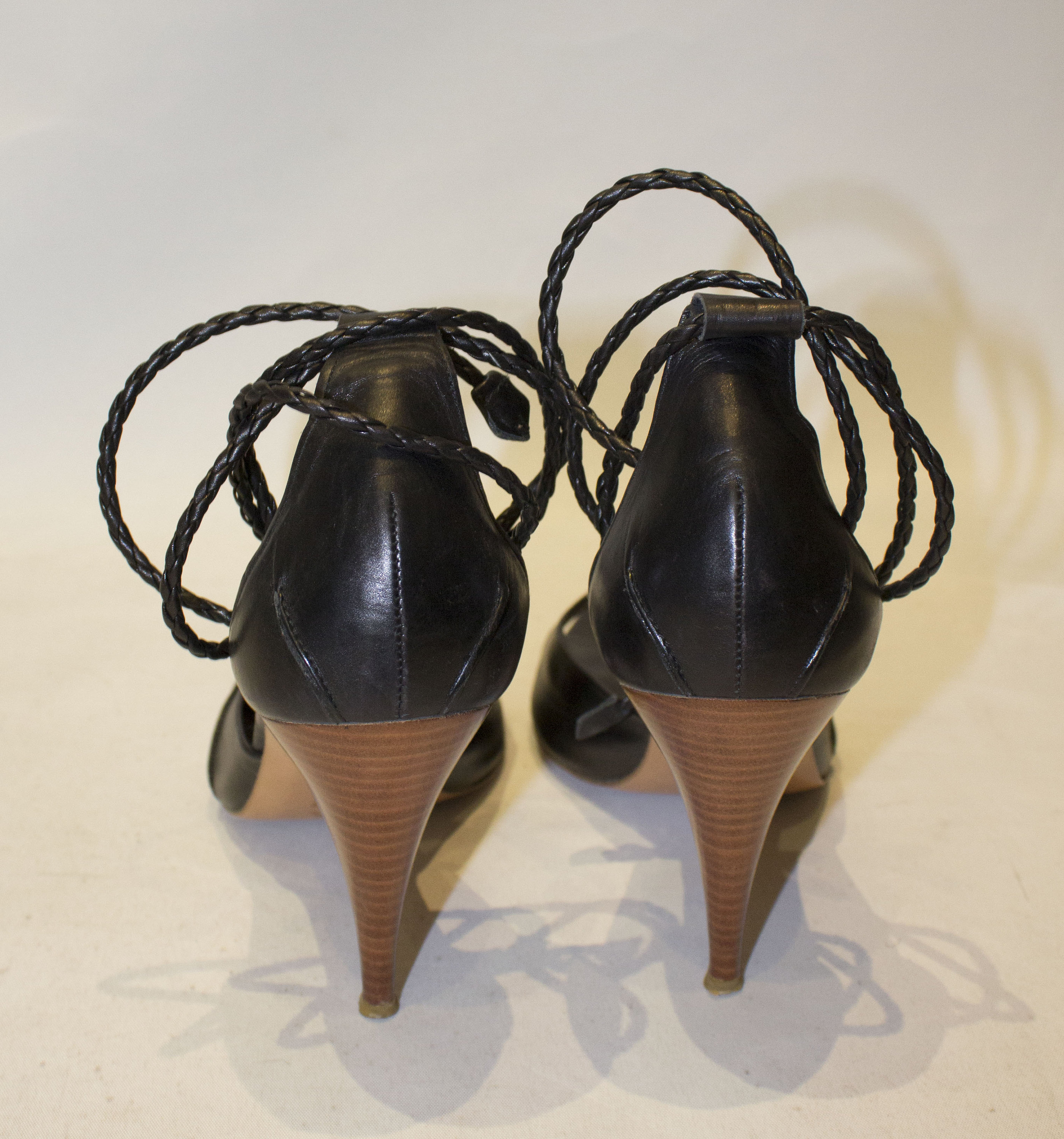 Vintage Georgina Goodman Leather Sandals Heels Eu 40 - Etsy