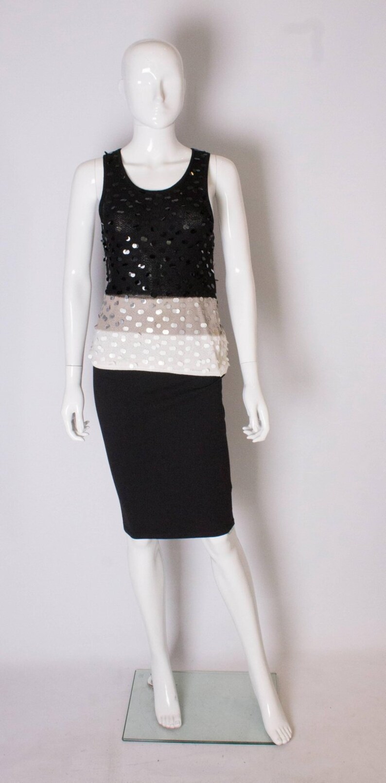 A 1990s Vintage Sonia Rykiel Knitted and Beaded Tank Top - Etsy