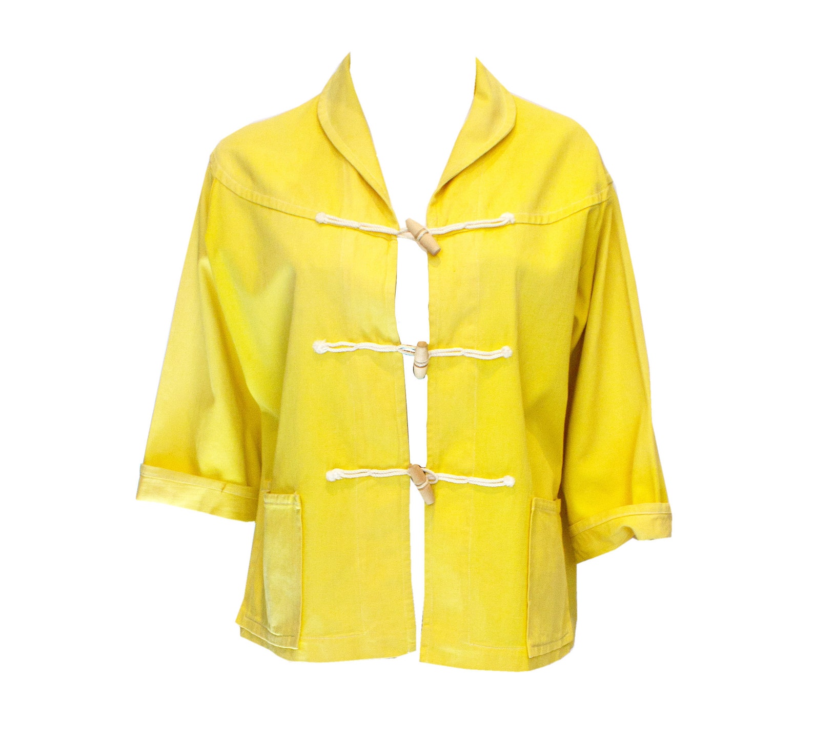 Vintage Yellow Cotton Sailor Top /jacket. - Etsy