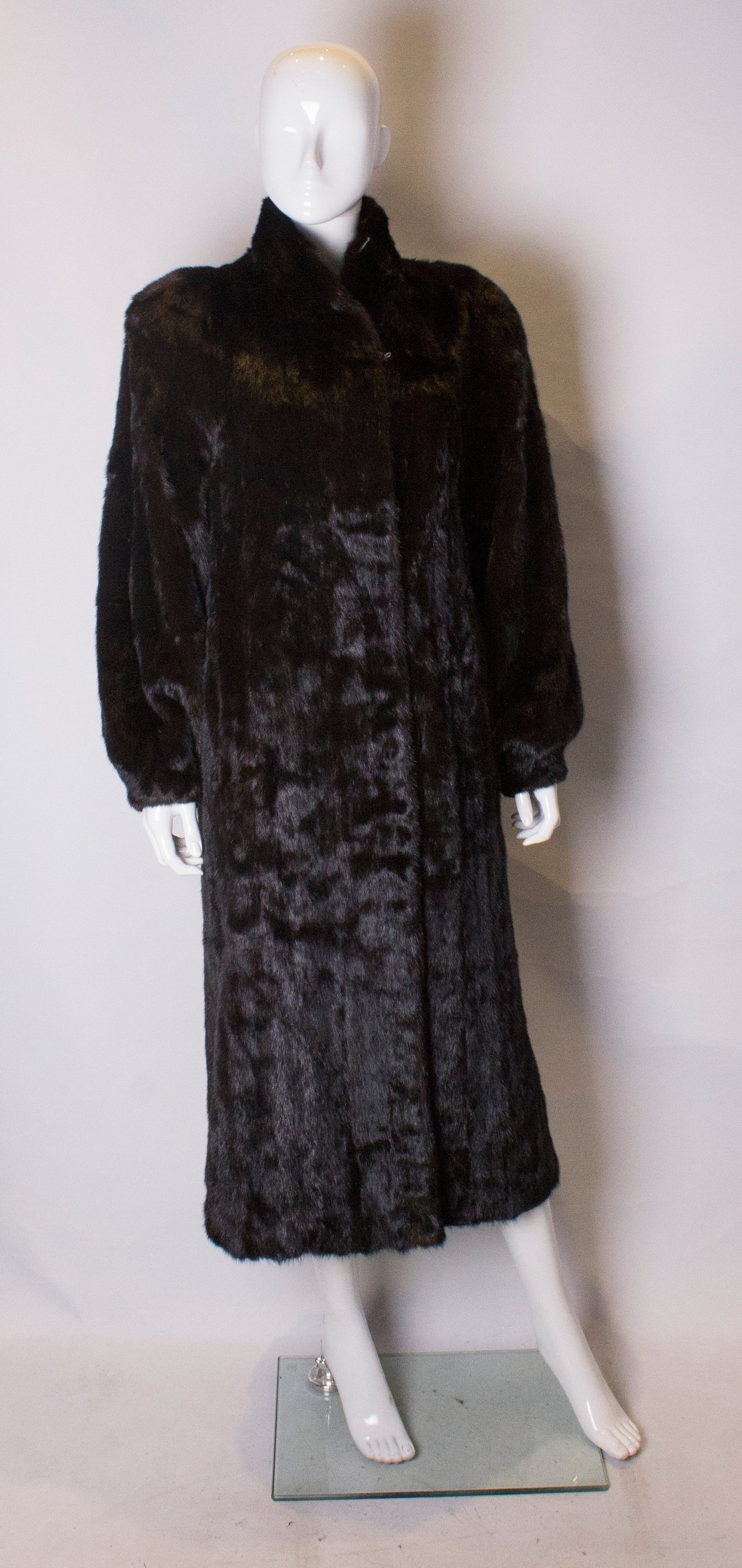 A Vintage 1980s Dark Brown Long Glossy Mink Coat - Etsy