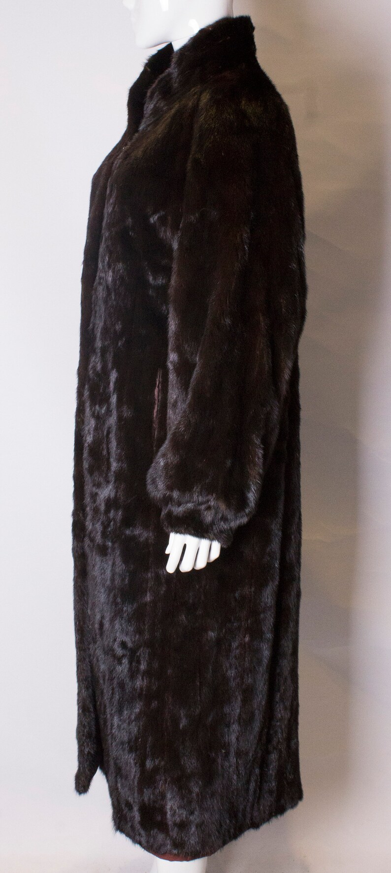 A Vintage 1980s Dark Brown Long Glossy Mink Coat - Etsy