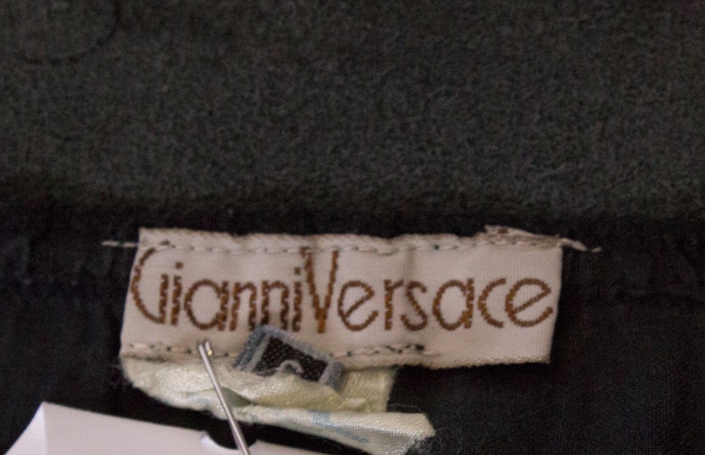 A Vintage 1970s Versace Linen and Leather Wrap Around Skirt | Etsy