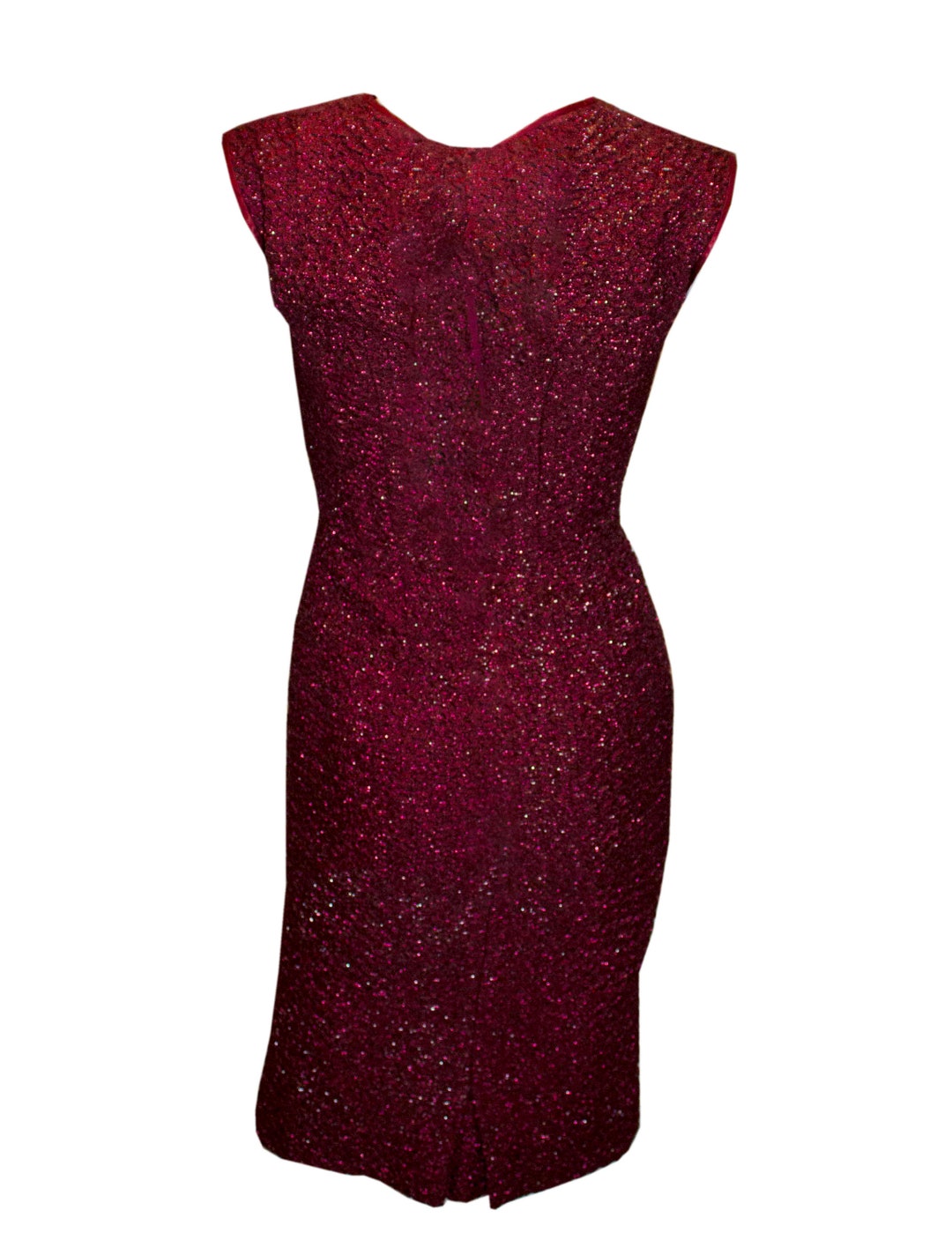 Vintage Raspberry Cocktail Dress by Pichat Chaleard - Etsy