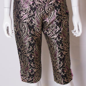 A Vintage 1970s Metalic Brocade Shorts - Etsy
