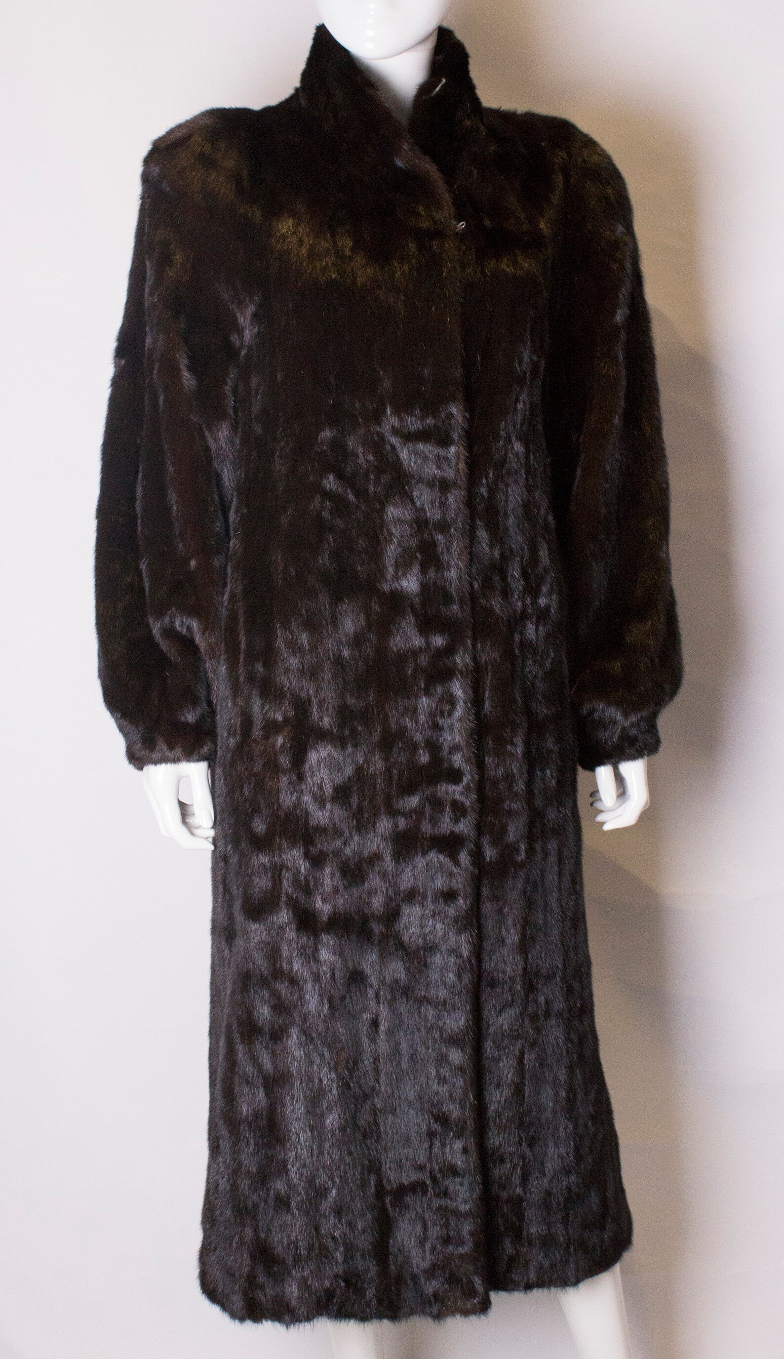 A Vintage 1980s Dark Brown Long Glossy Mink Coat - Etsy