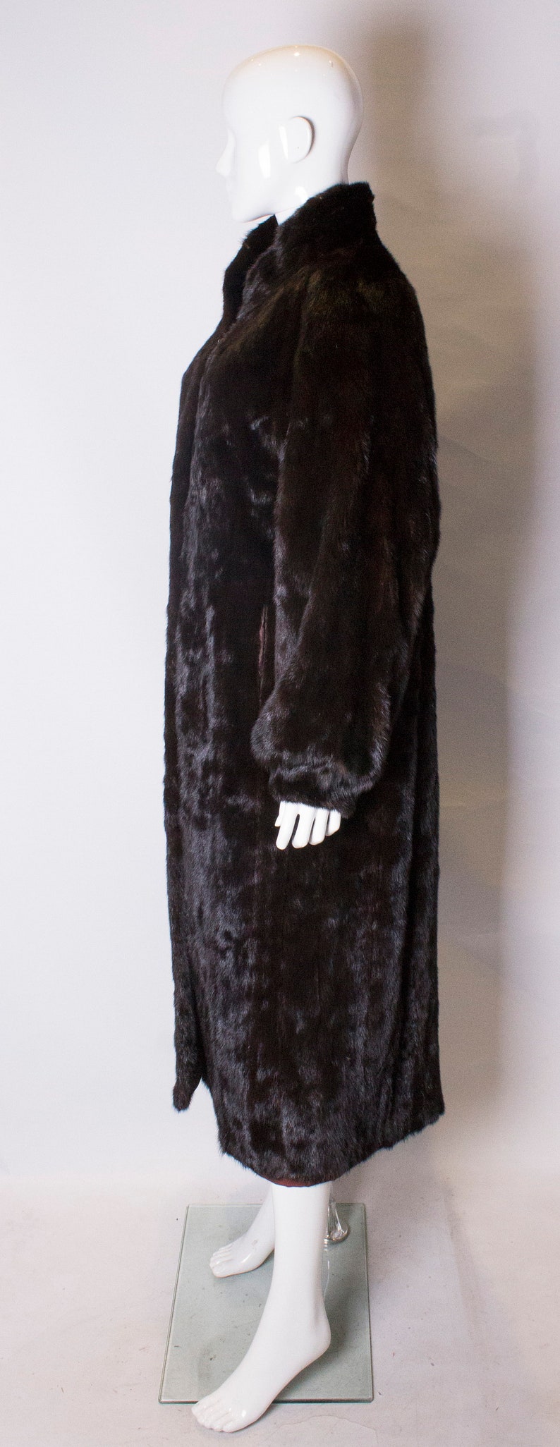 A Vintage 1980s Dark Brown Long Glossy Mink Coat - Etsy