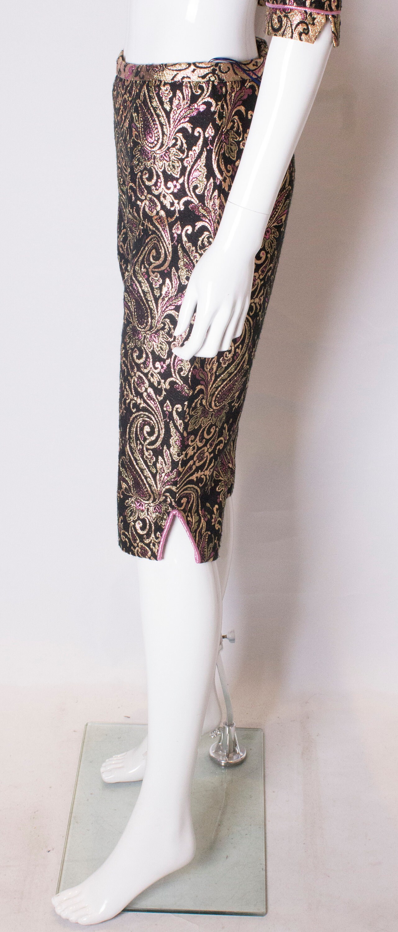 A Vintage 1970s Metalic Brocade Shorts - Etsy