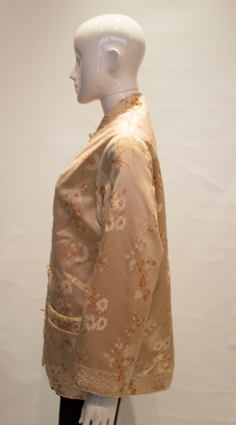 A Vintage 1960s Embroidered Chinese Jacket With Fur Lining - Etsy