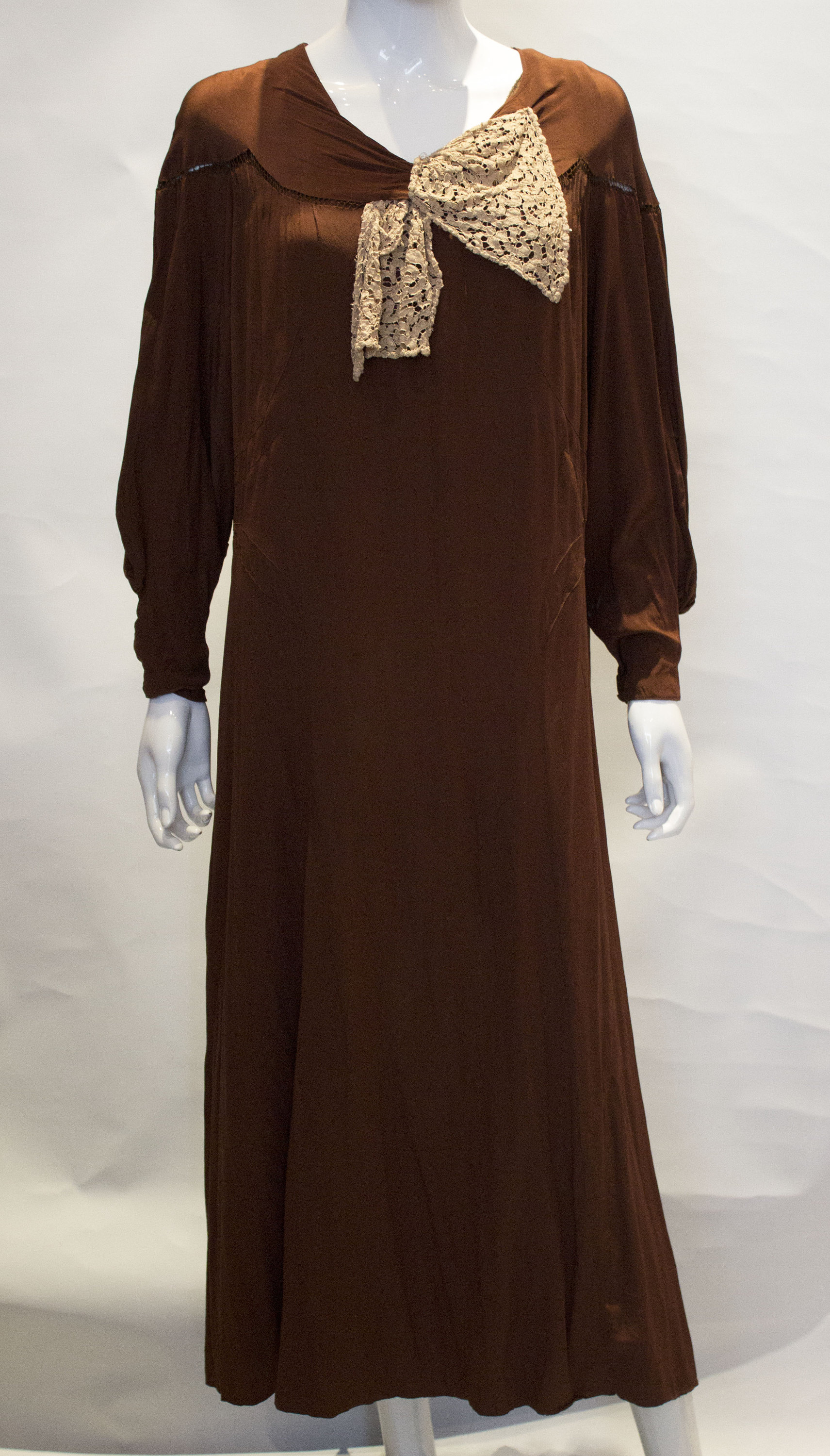 A Vintage 1920s Brown Silk Flapper Dress - Etsy