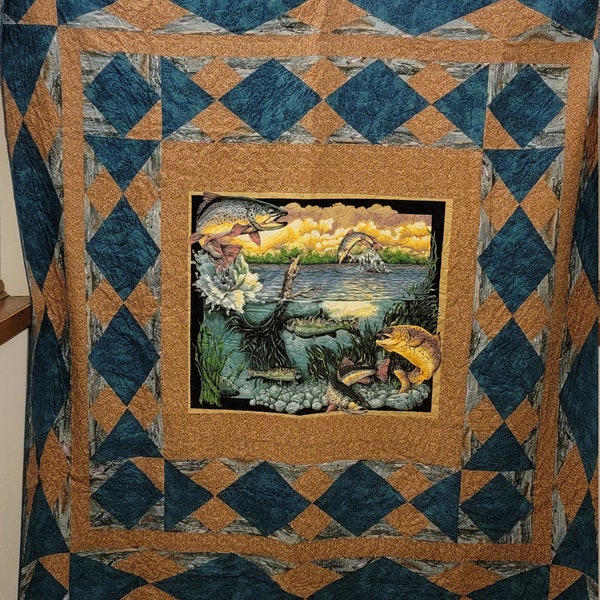 Trout Quilt - Etsy
