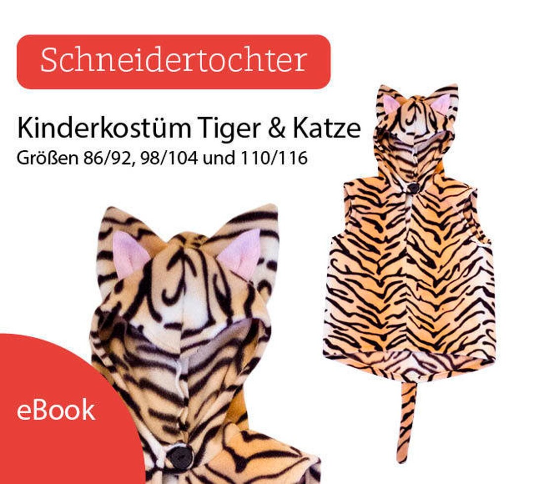 Ebook Kids Costume Tiger Sewing Pattern & Sewing - Etsy UK